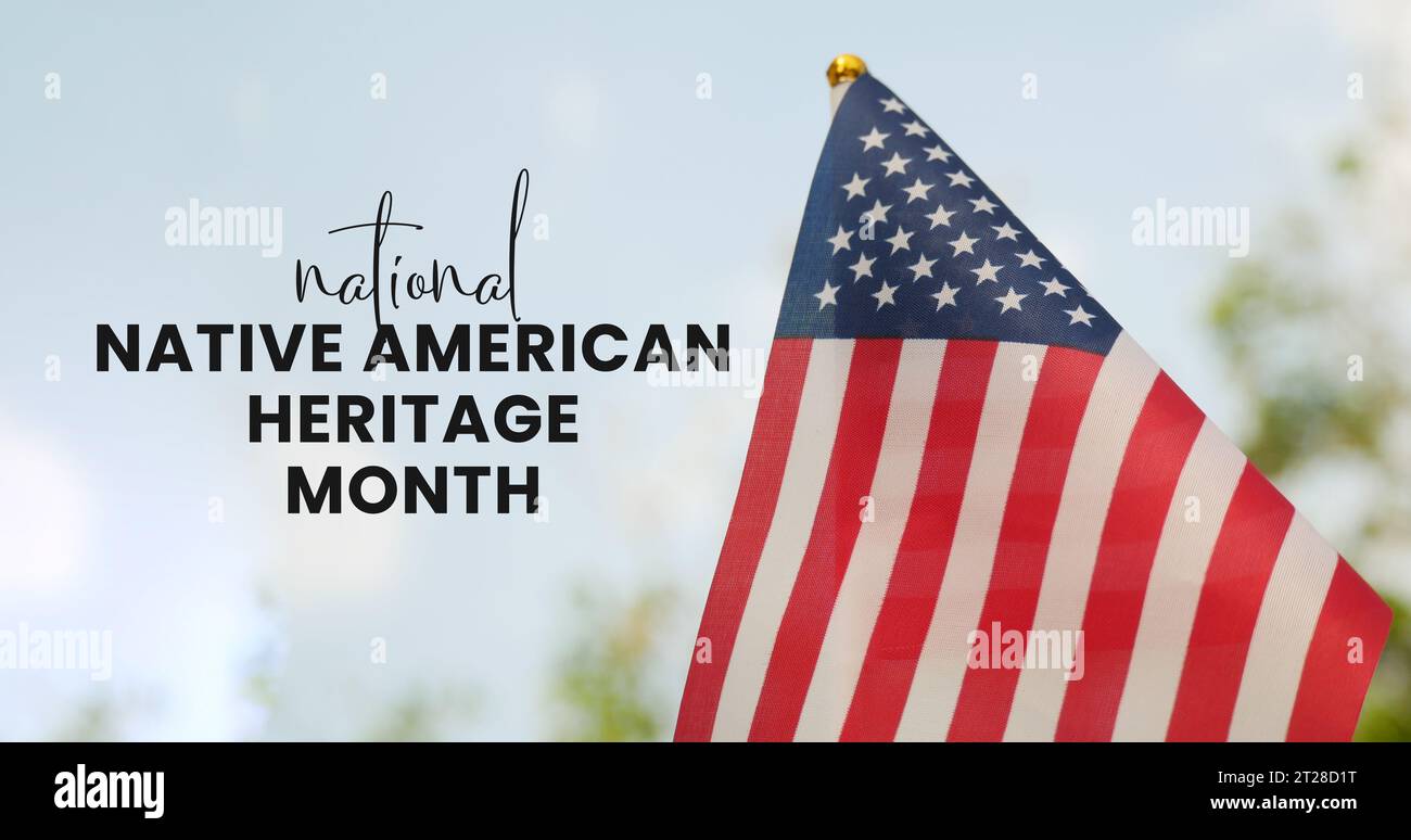 National Native American Heritage Month with America flag Stock Photo ...