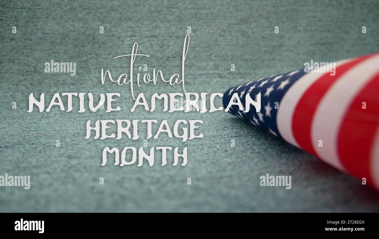 National Native American Heritage Month with America flag Stock Photo ...