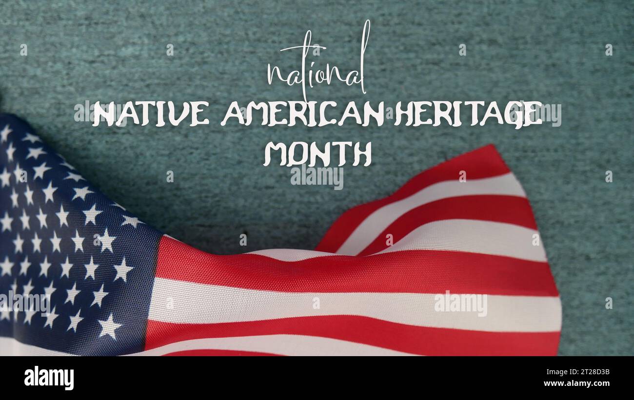 National Native American Heritage Month with America flag Stock Photo ...