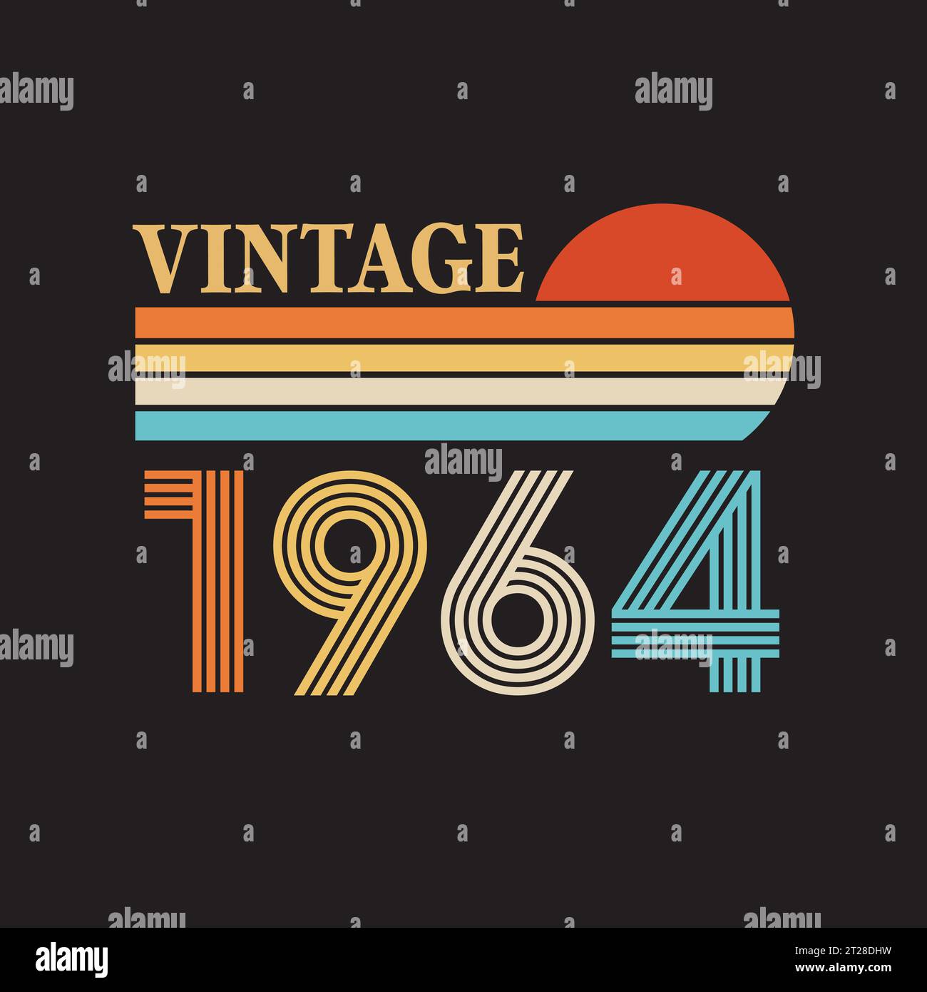 1964 vintage t shirt design vector Stock Vector Image & Art - Alamy