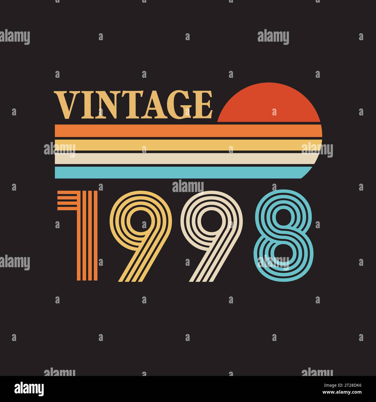 1998 vintage t shirt design vector Stock Vector Image & Art - Alamy