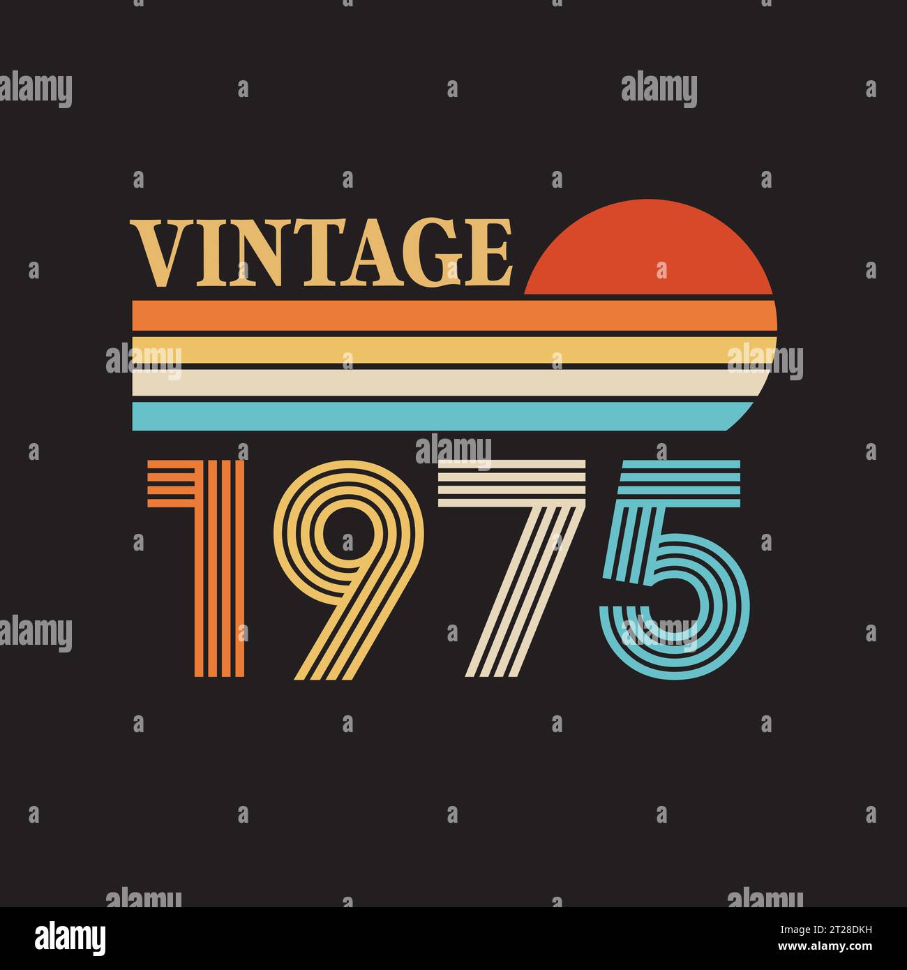 1975 vintage t shirt design vector Stock Vector Image & Art - Alamy