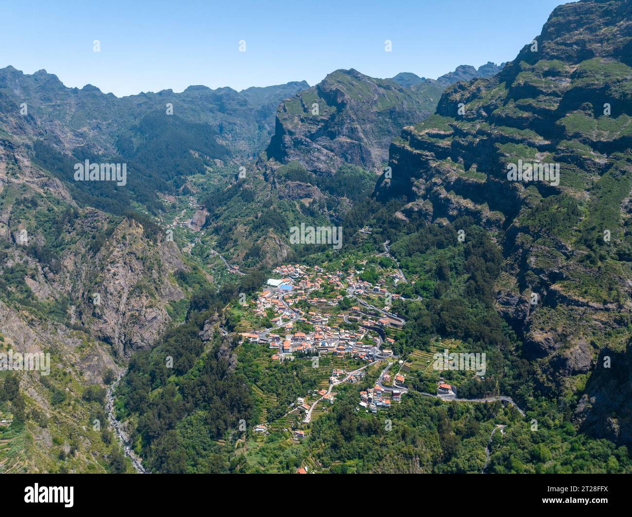 Curral das Freiras through the Nuns Valley on the island of Madeira ...