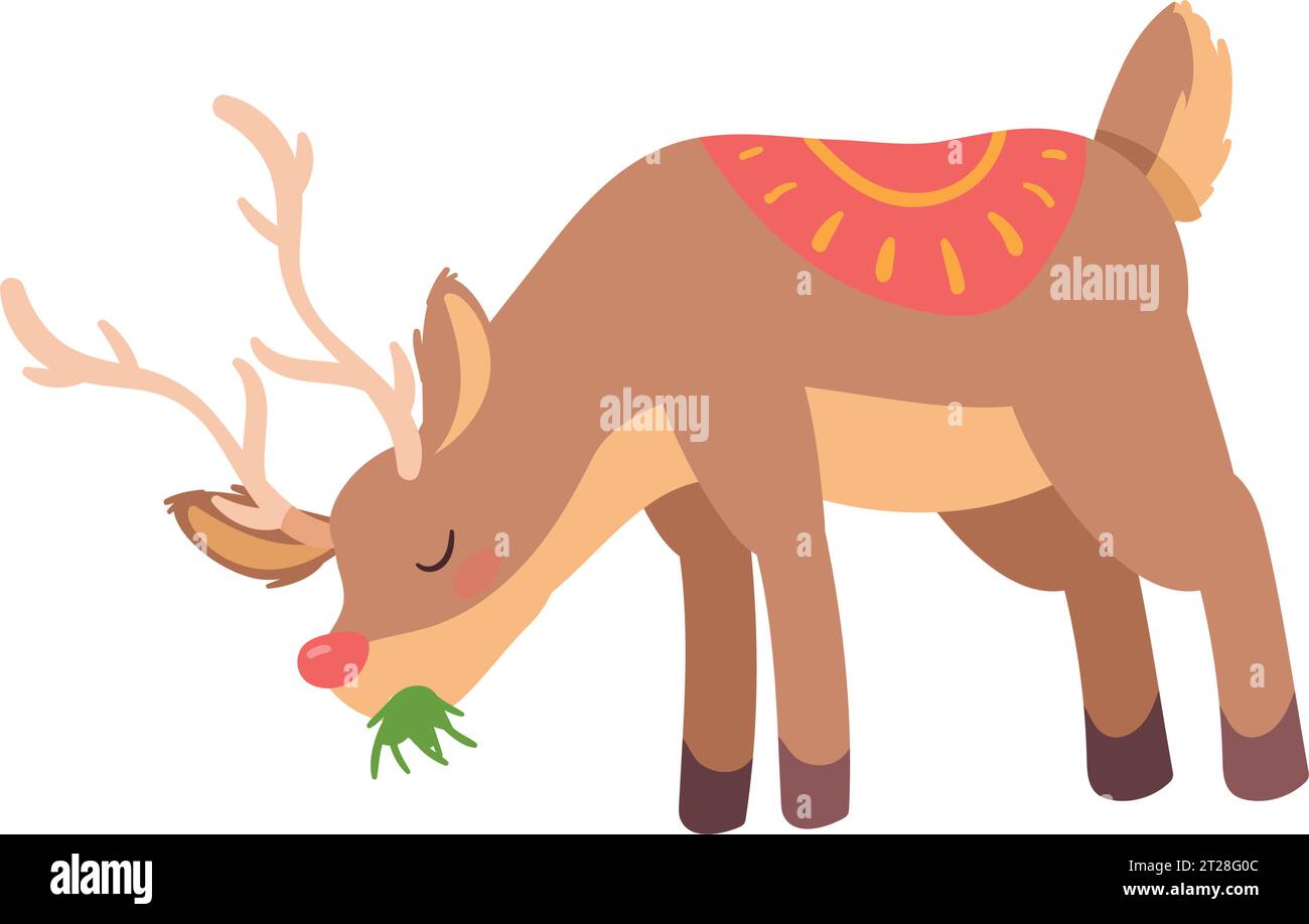 Deer eat Stock Vector Images - Alamy