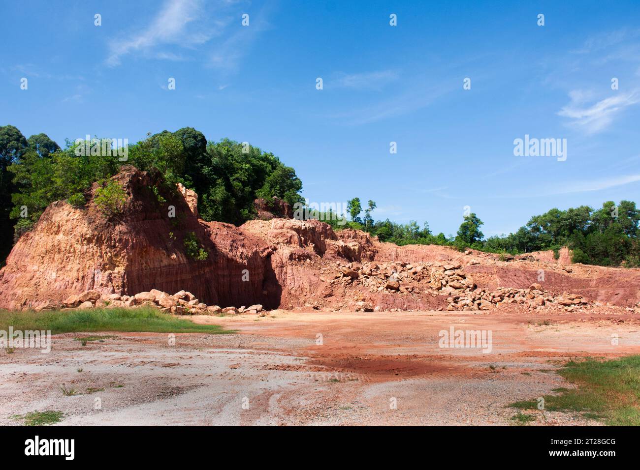 Formation pedestal rocks originated from soil landscape and natural ...