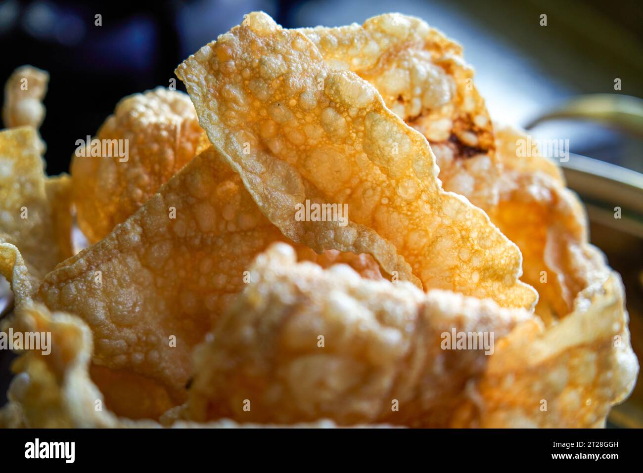Close-up of a golden and tempting fried yuba Stock Photo - Alamy