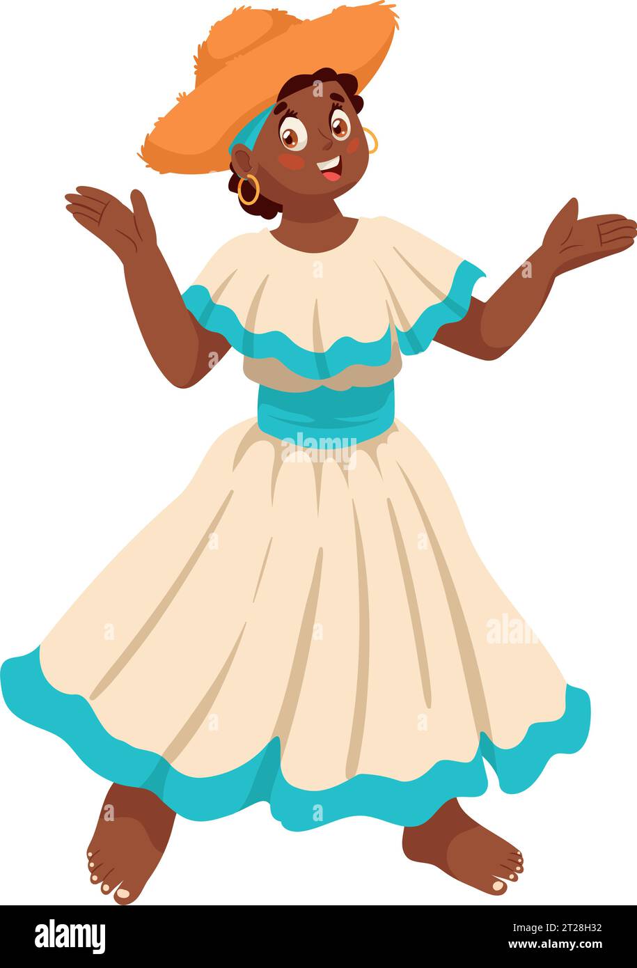 Colombia folklore woman Stock Vector Images - Alamy