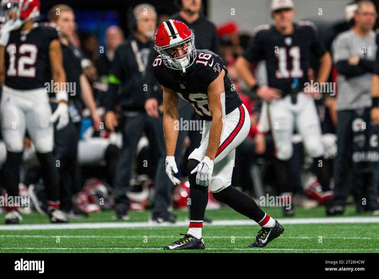 Atlanta Falcons wide receiver Scott Miller (16) lines up during the ...