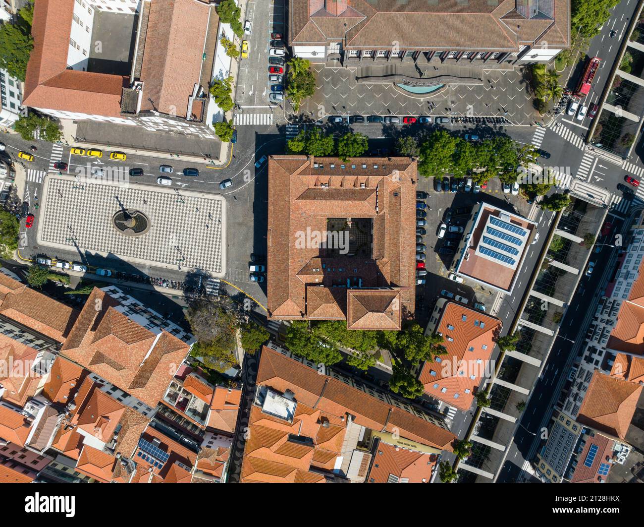 Funchal, Madeira - Jul 7, 2022: Aerial view of the City Hall of Funchal ...