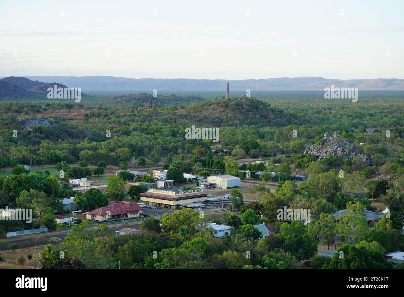 Lookout birdseye view over outback town Chillagoe, Chillagoe - Mungana ...
