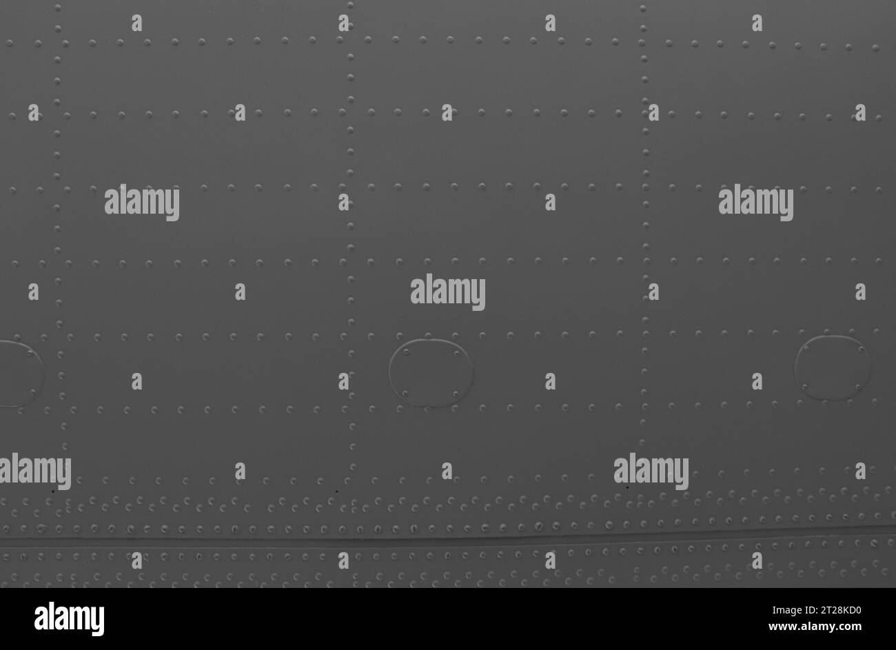 Aluminum surface of the aircraft fuselage. Iron panel of airplane ...