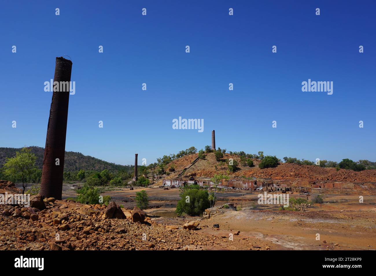 The ruins of the historical Chillagoe smelters at Chillagoe-Mungana ...