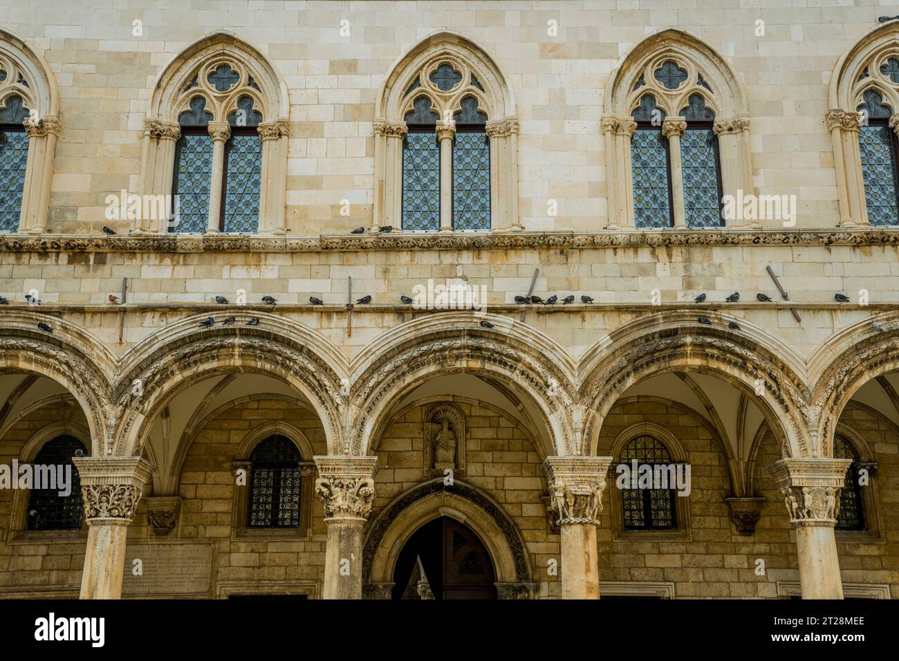 Detail of the architecture of the Rector’s Palace, a palace that used ...