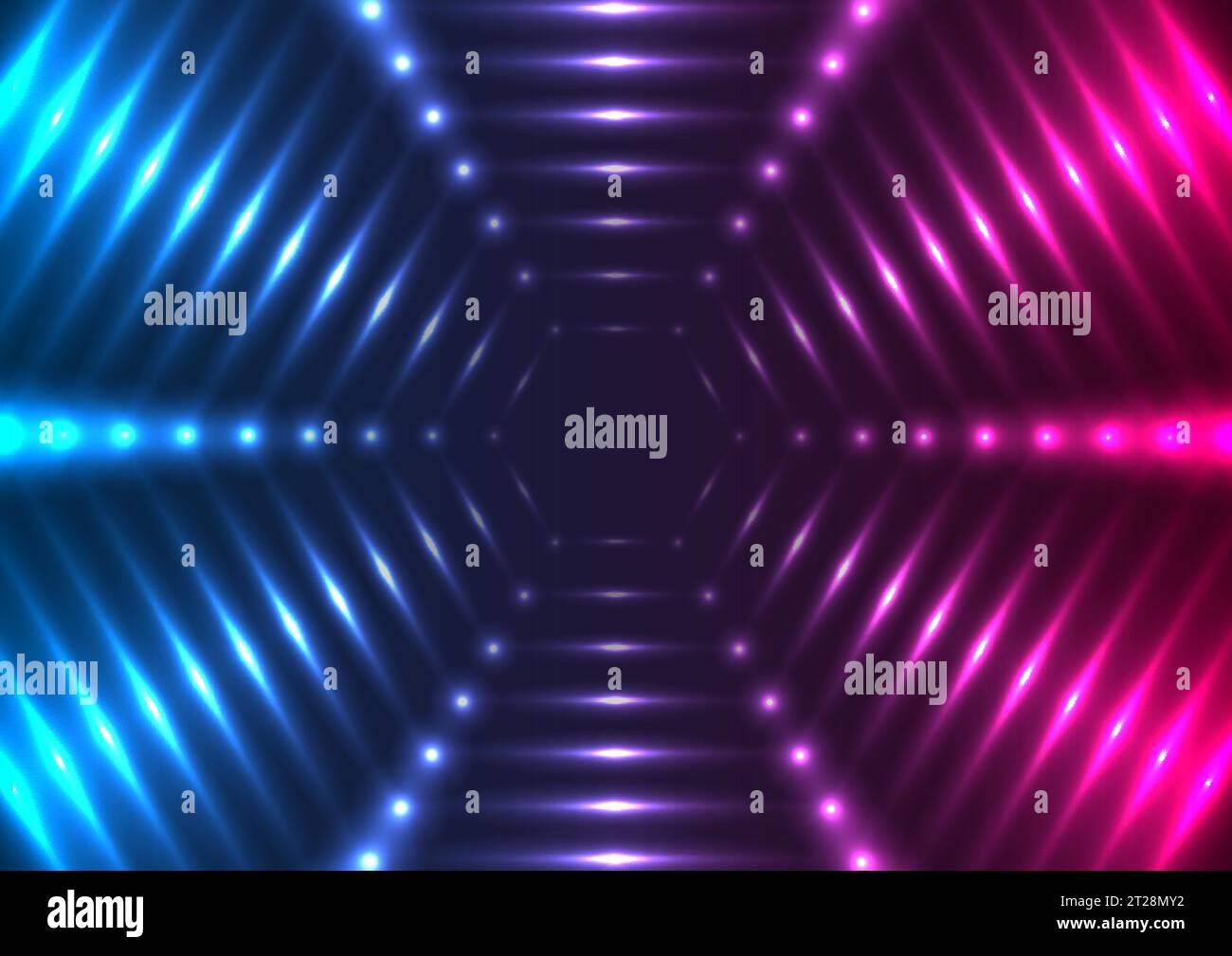 Blue purple glowing neon tech hexagons abstract background. Vector ...