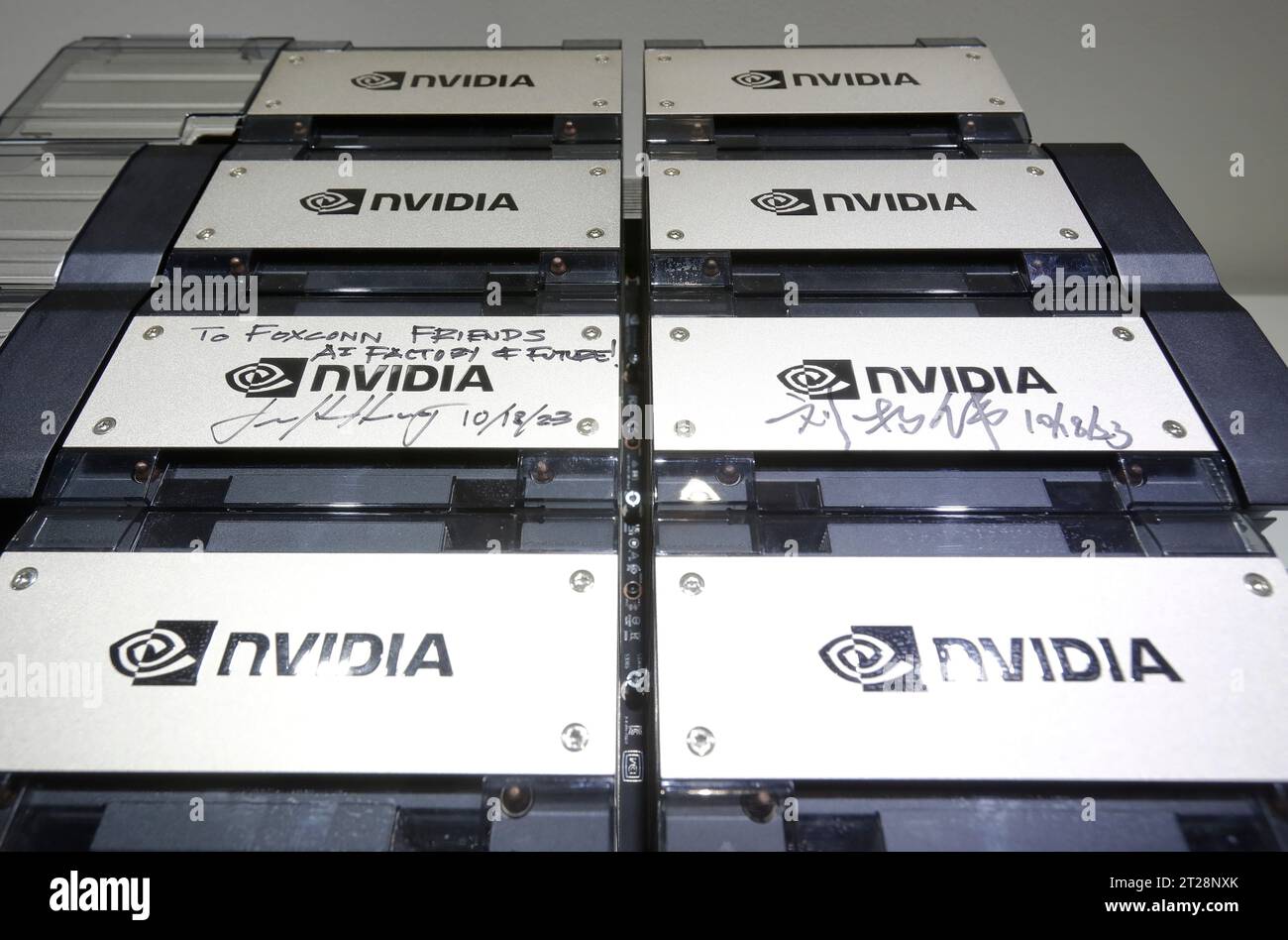 The signatures of co-founder, president and CEO of Nvidia Corporation ...
