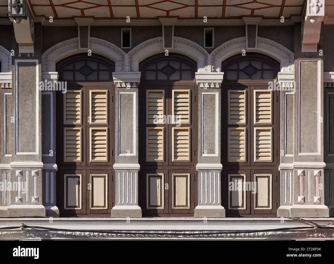 Asia town shop colonial architecture traditional hi-res stock ...