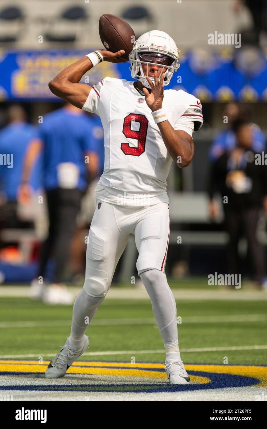 Arizona Cardinals quarterback Joshua Dobbs (9) throws a pass before an ...