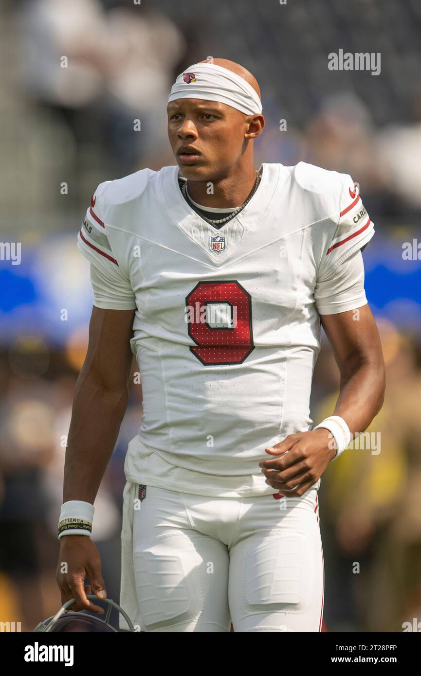 Arizona Cardinals quarterback Joshua Dobbs (9) walks on the field ...
