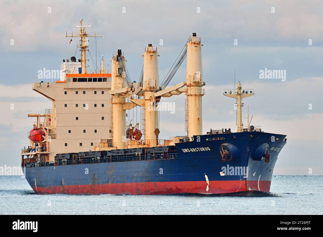 General Cargo Ship UMS-ARCTURUS at the Kiel Fjord Stock Photo - Alamy