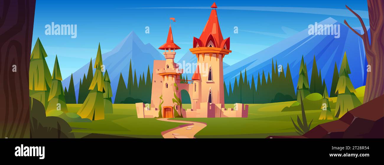 Palace Cartoon Scenery Backgrounds