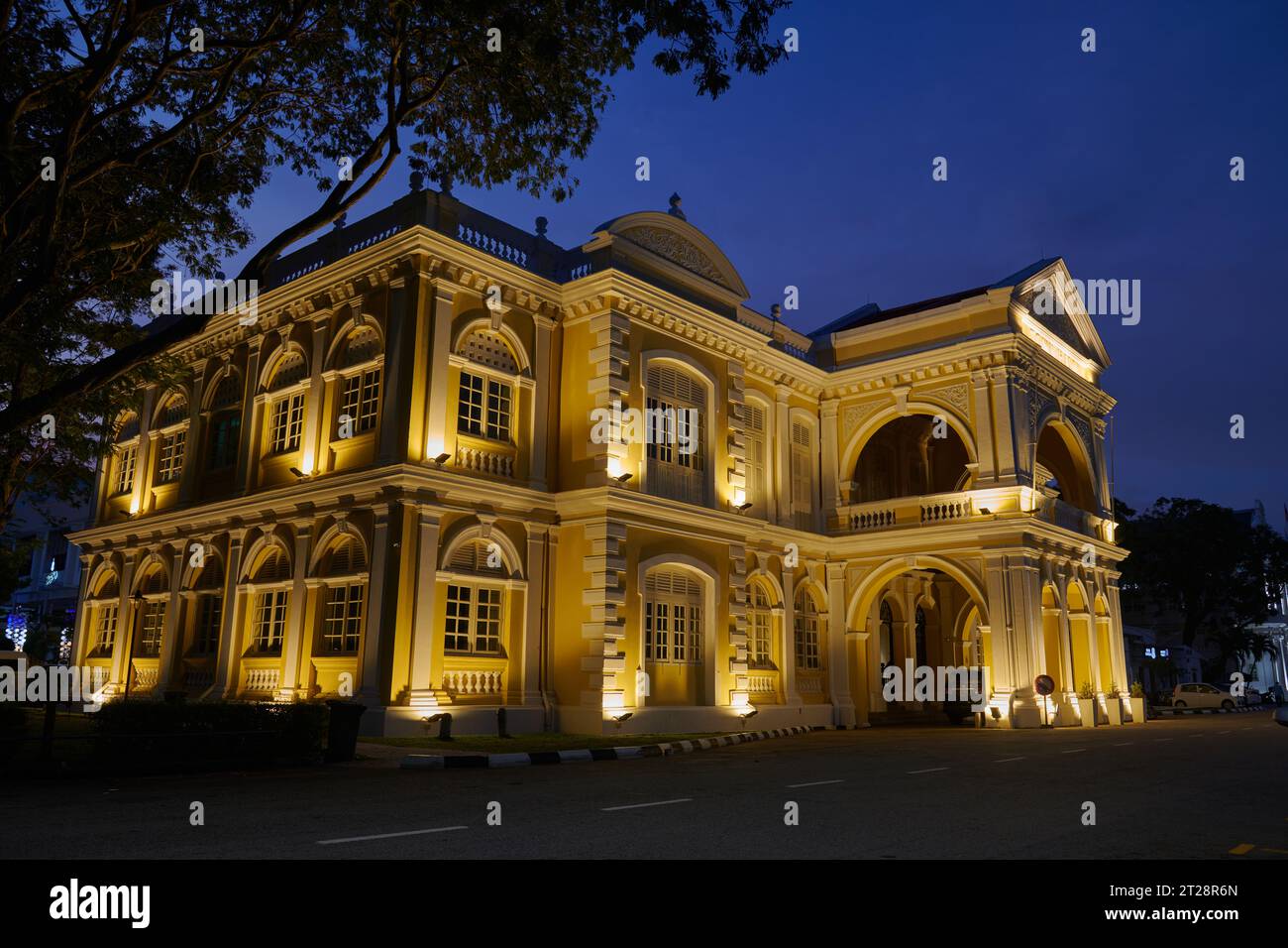 City Hall, Georgetown, Penang, Malaysia. Magnificent white, Edwardian ...