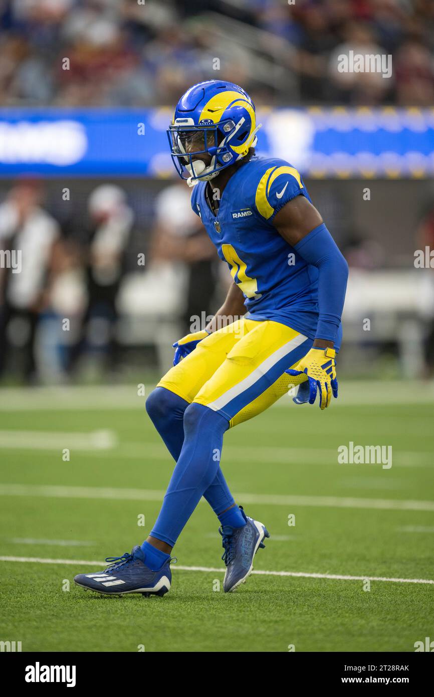 Los Angeles Rams safety Jordan Fuller (4) takes his stance during an ...