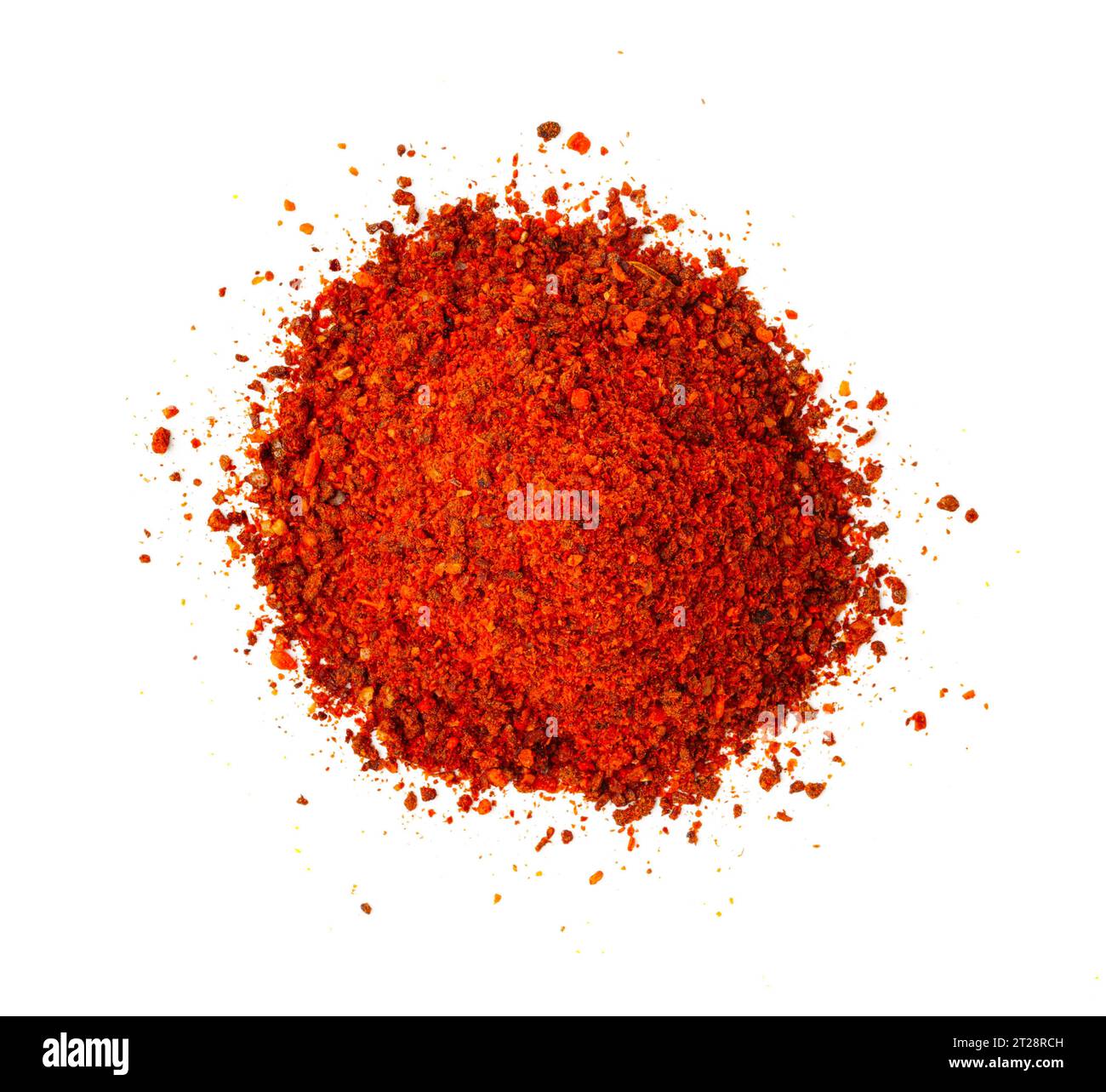 Heap of chilli pepper flakes isolated on white background Stock Photo ...