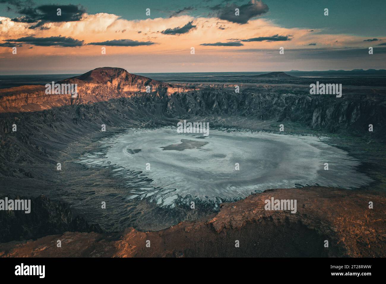 Aerial View of Al Wahba Crater in Saudi Arabia Stock Photo - Alamy