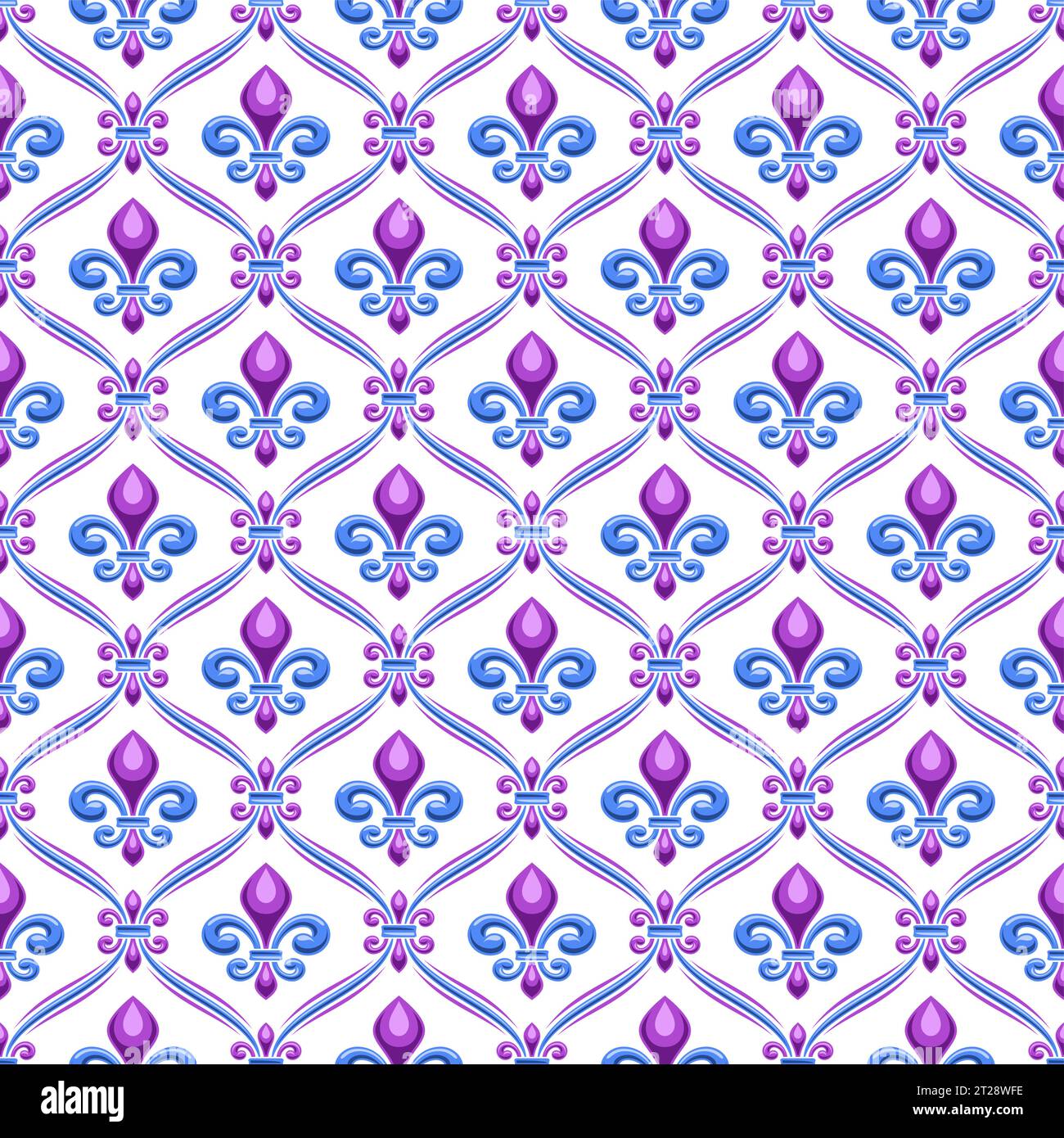 Vector Fleur de Lis Seamless Pattern, repeating background with ...