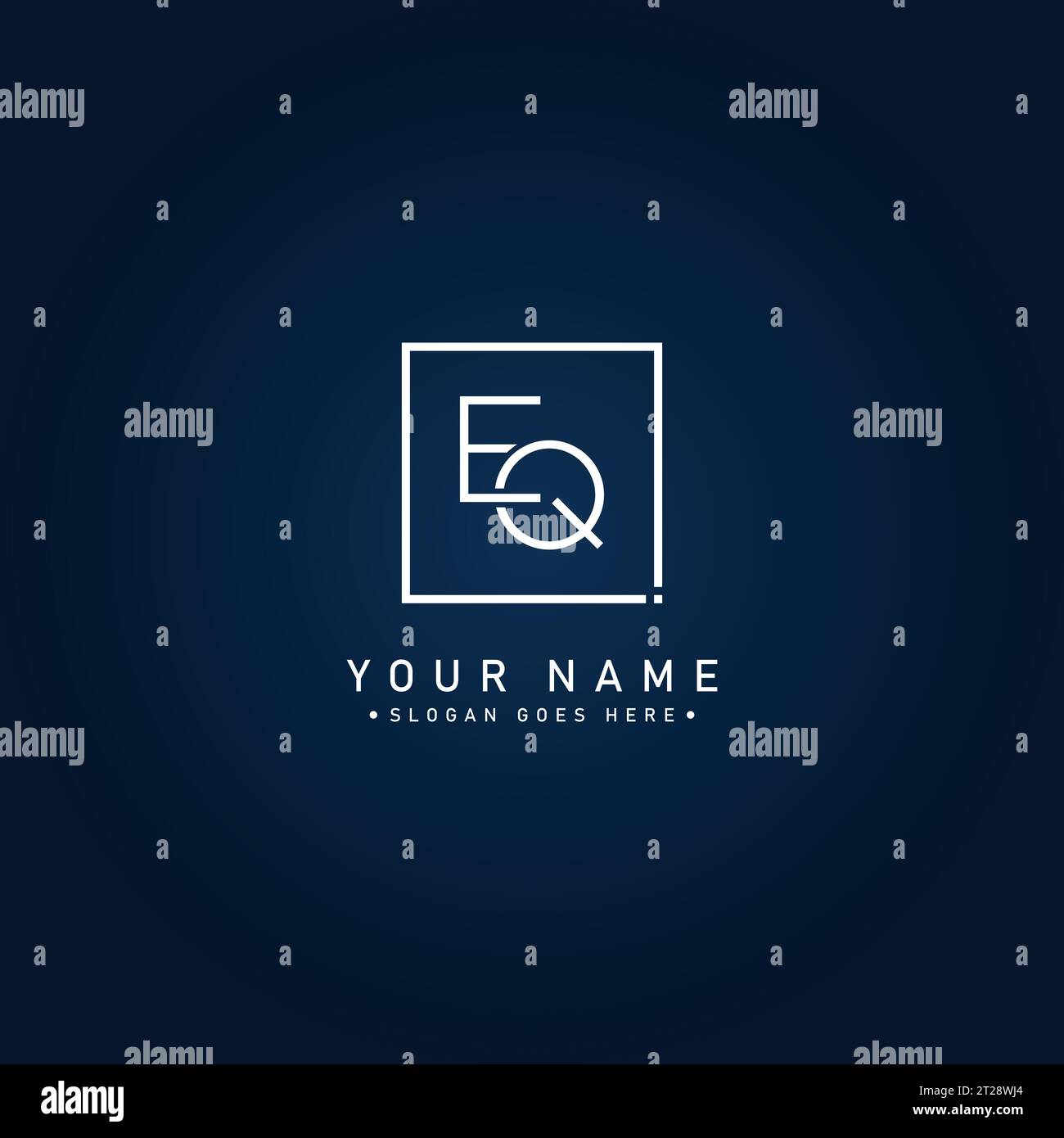 Vector Template for Initial Letter EQ Logo - Elegant Monogram Logo for ...