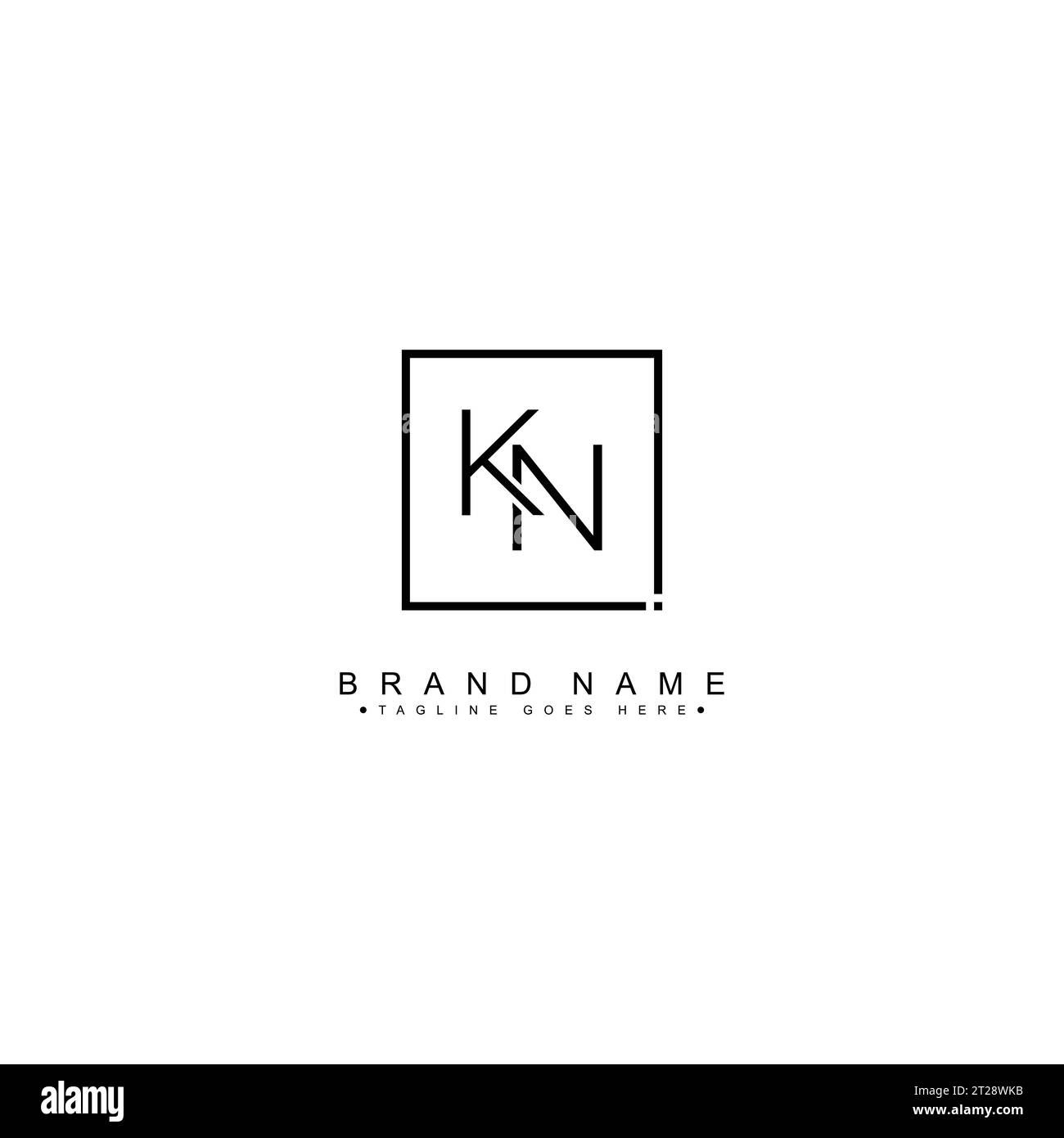 KN Minimal Vector Logo - Simple Business Logo for Monogram K and N Stock Vector Image & Art - Alamy