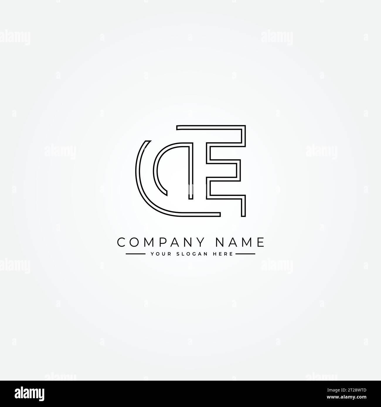 Vector Template for Initial Letter DE Logo - Elegant Monogram Logo for ...