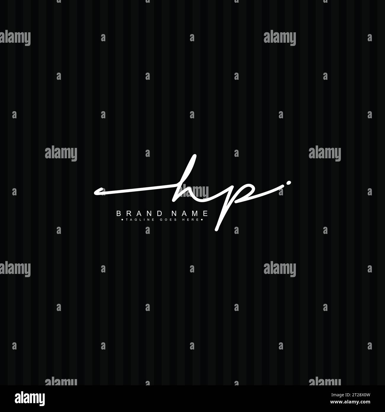 HP Handwritten Signature logo - Vector Logo Template for Beauty ...
