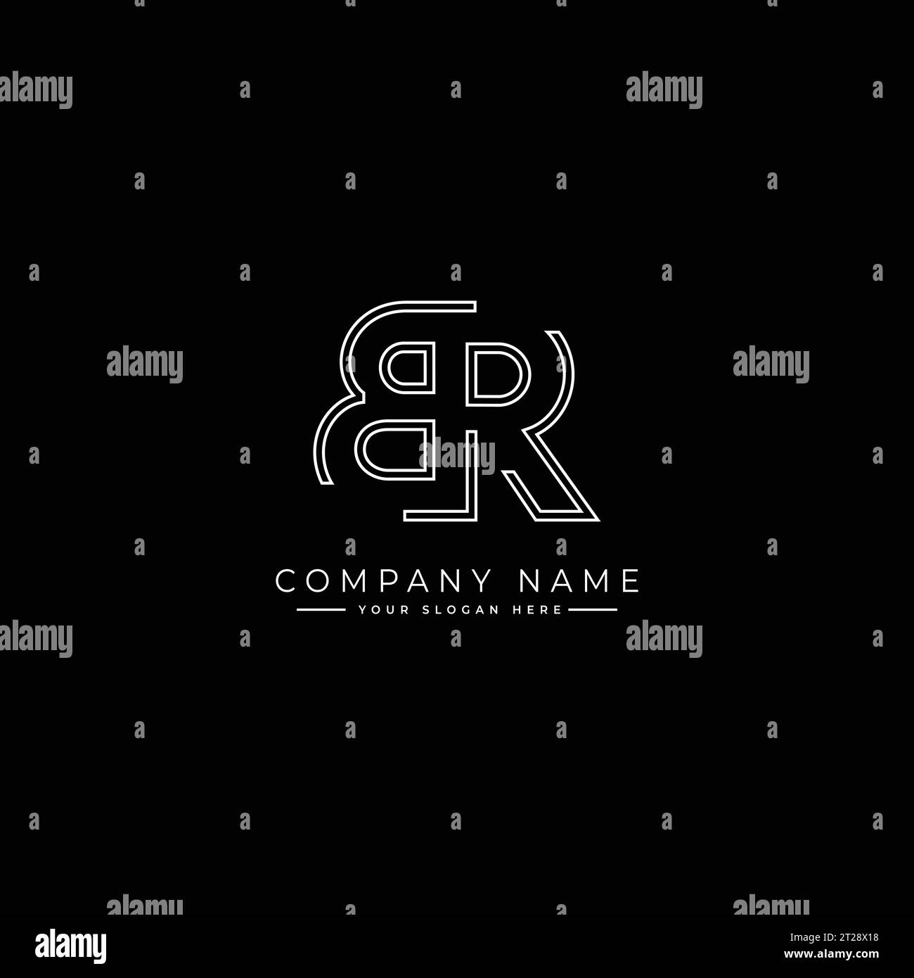 BR Minimal Vector Logo - Simple Business Logo for Monogram B and R ...