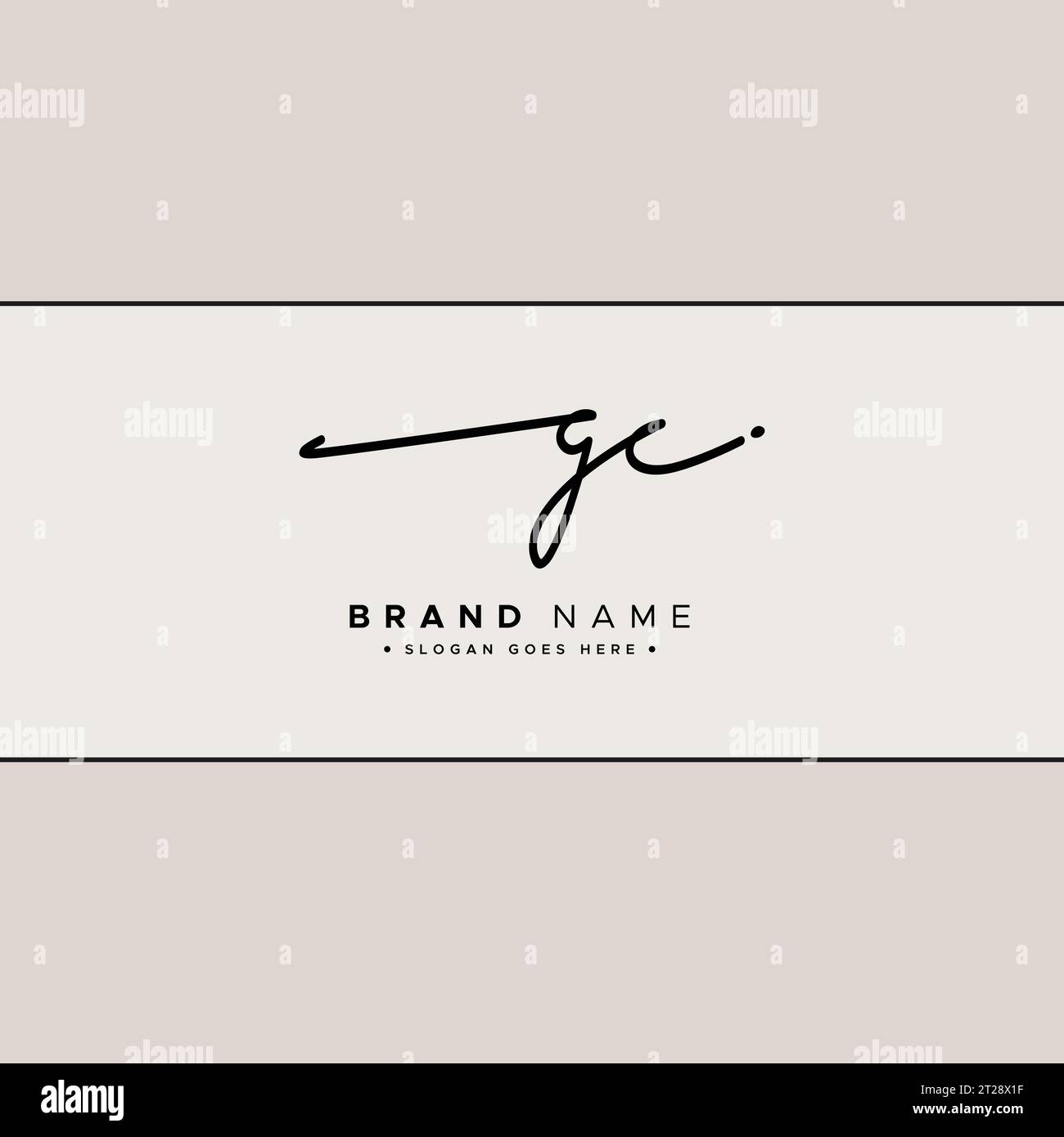 GC Initial Logo in Signature Style for Photography and Fashion Business ...