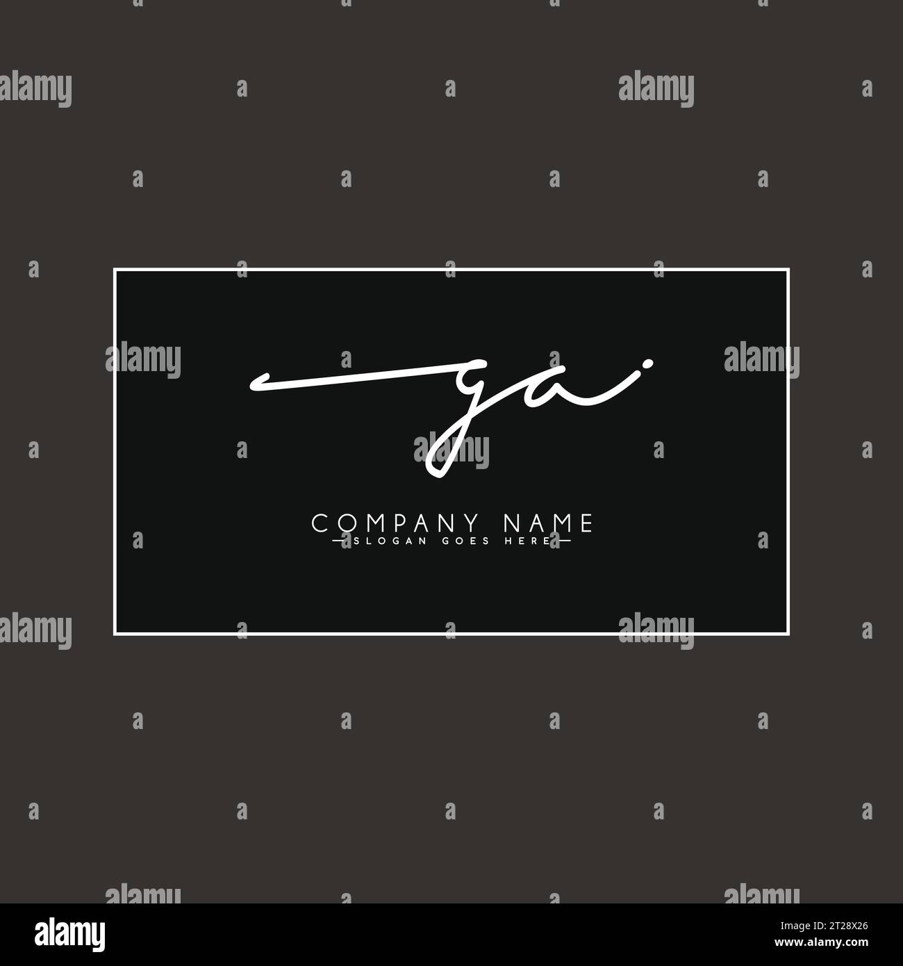 Simple Signature Logo for Alphabet GA - Handwritten Signature for ...