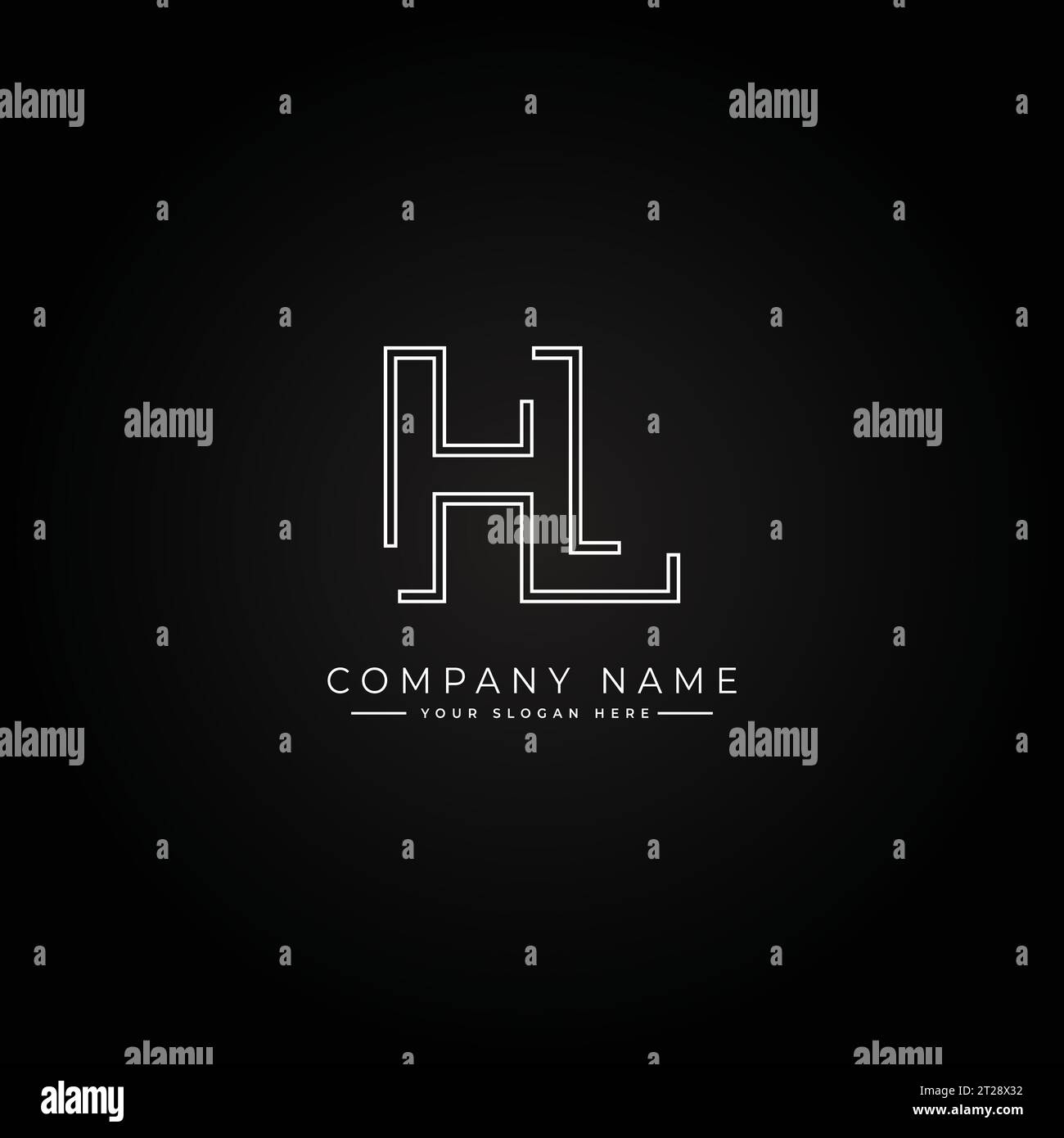 Creative Monogram for Initial Letter HL Logo - Minimal Vector Logo ...