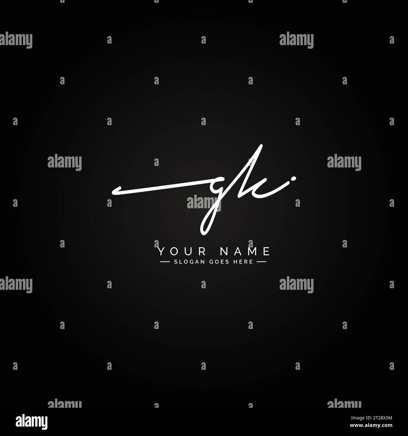 GK Initial Letter Signature Logo Template - Handwritten Vector Logo ...