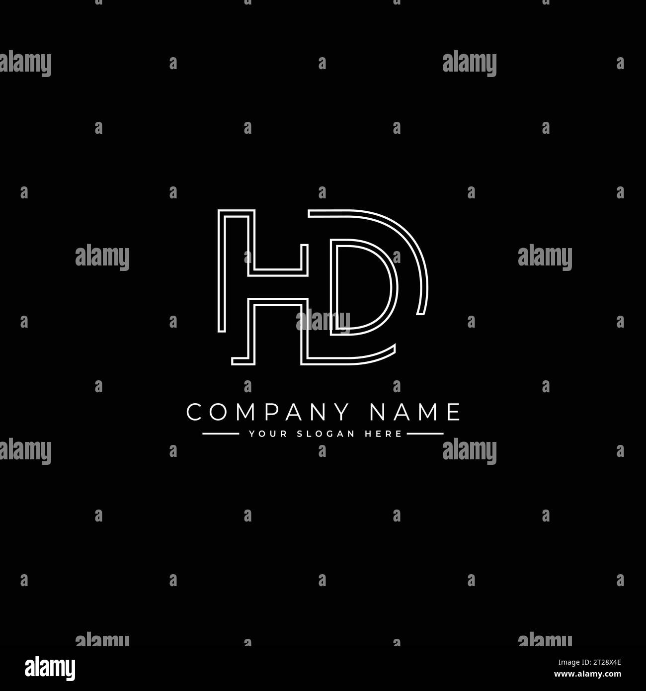 HD Minimal Vector Logo - Simple Business Logo for Monogram H and D ...