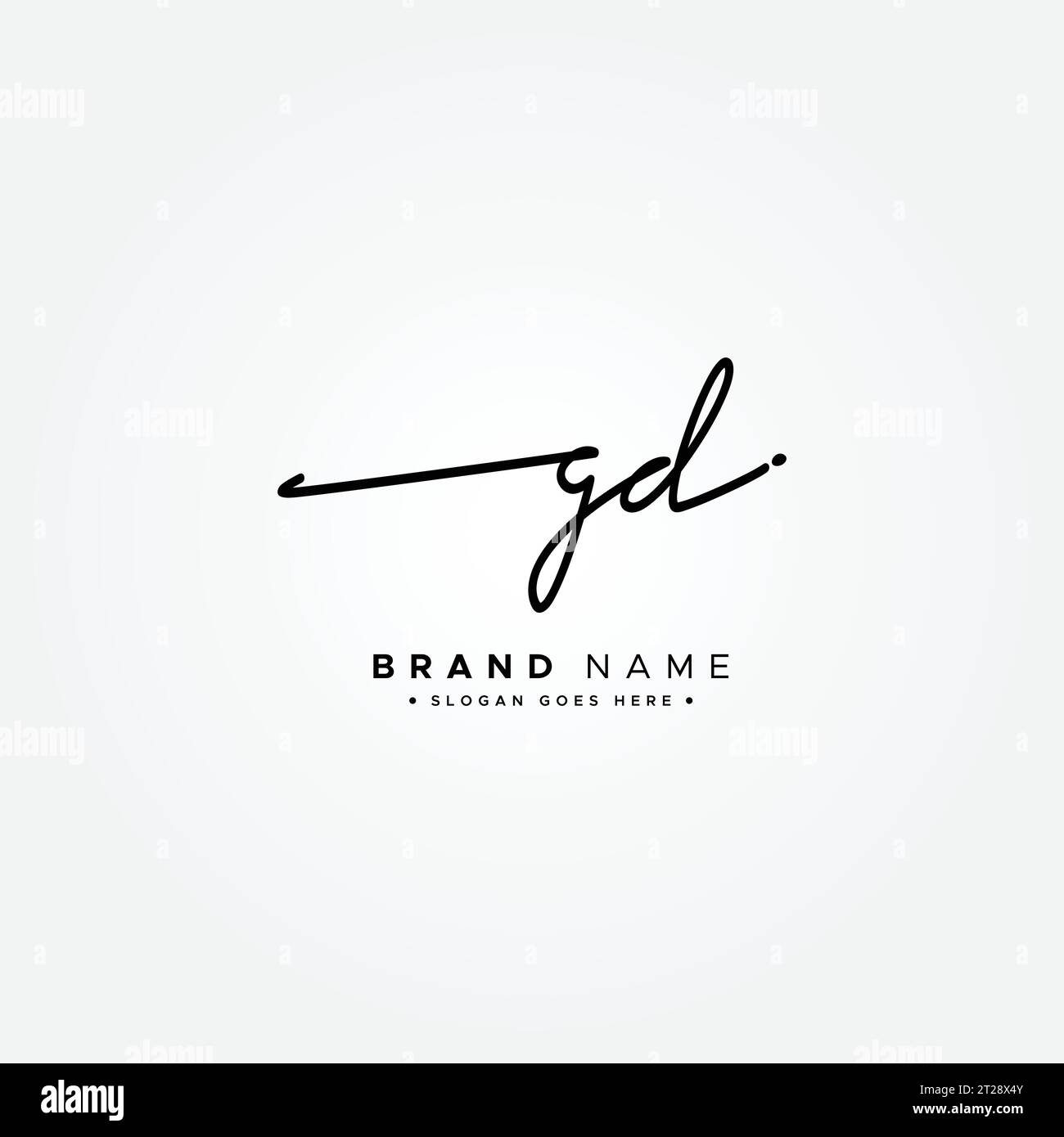 GD Handwritten Signature logo - Vector Logo Template for Beauty, Fashion and Photography ...