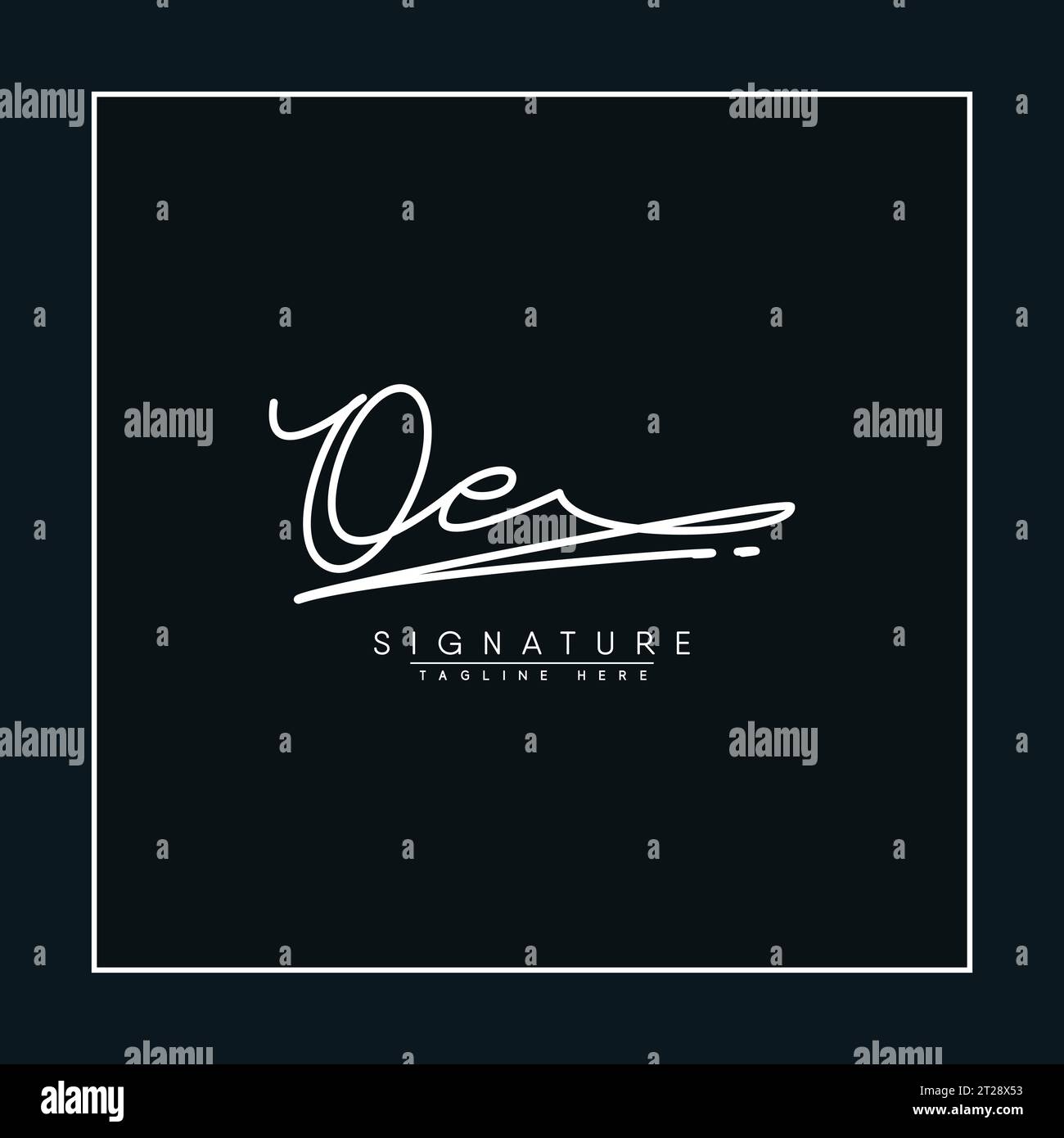 OE Handwritten Signature logo - Vector Logo Template for Beauty ...