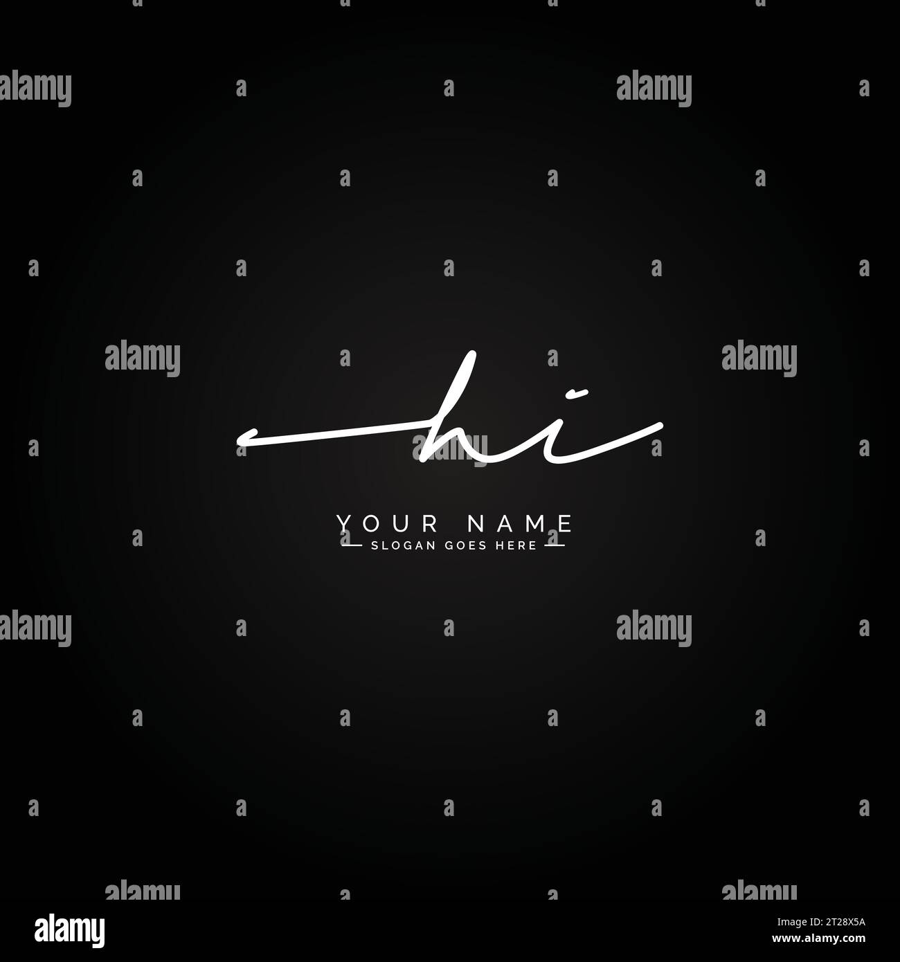 HI Initial Logo in Signature Style for Photography and Fashion Business ...