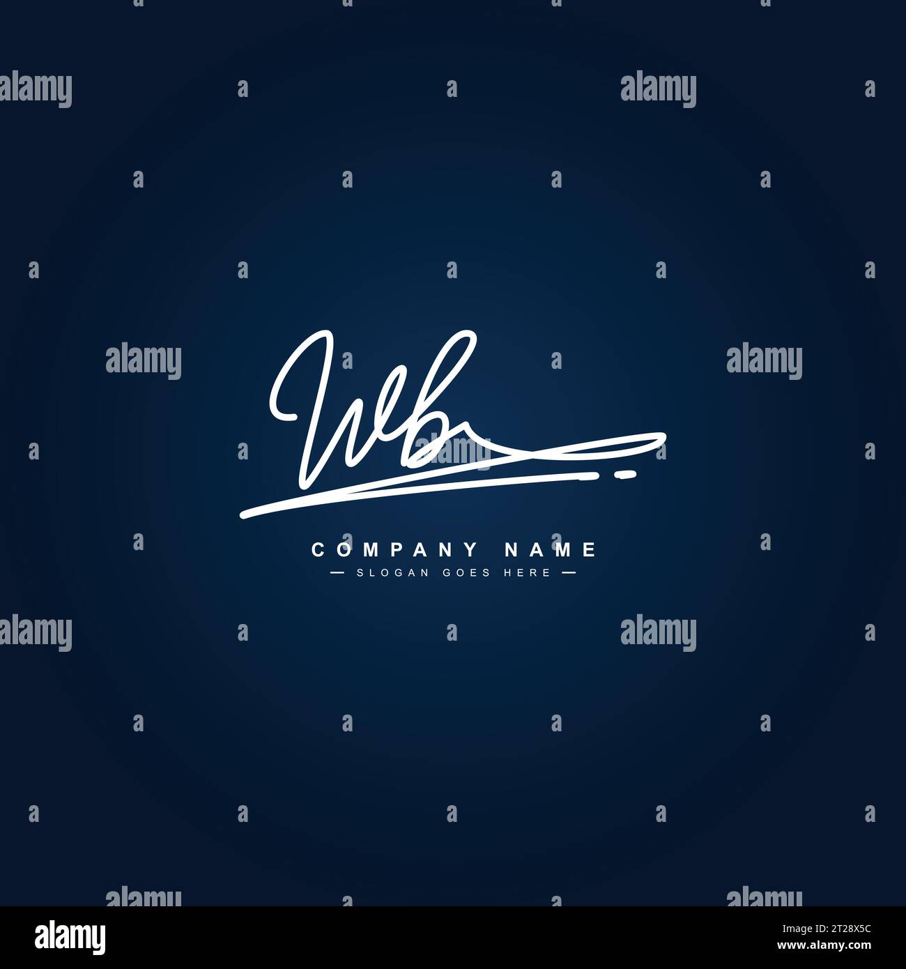 Wb letter logo Stock Vector Images - Alamy