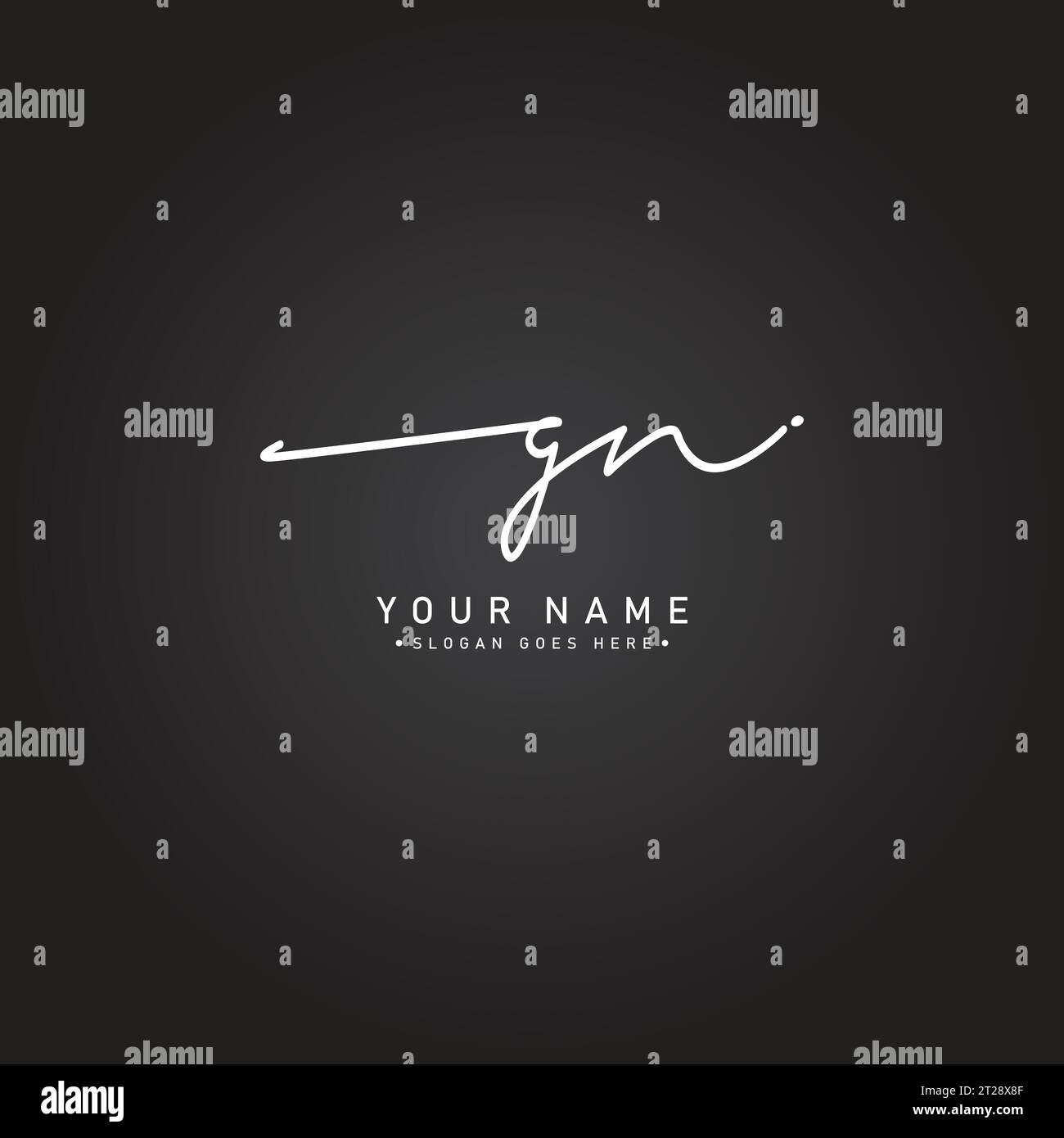 GN Initial Letter Signature Logo Template - Handwritten Vector Logo ...