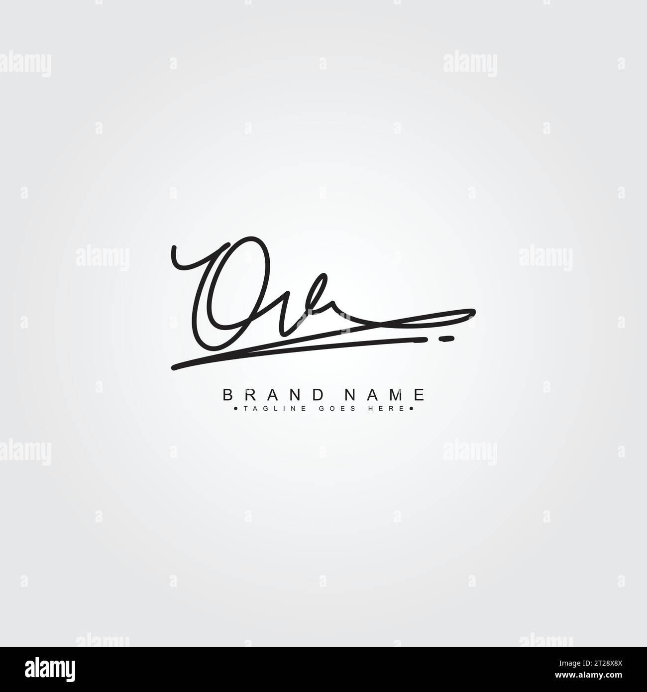 Initial Letter OV Vector Logo Template in handwritten Signature Style ...