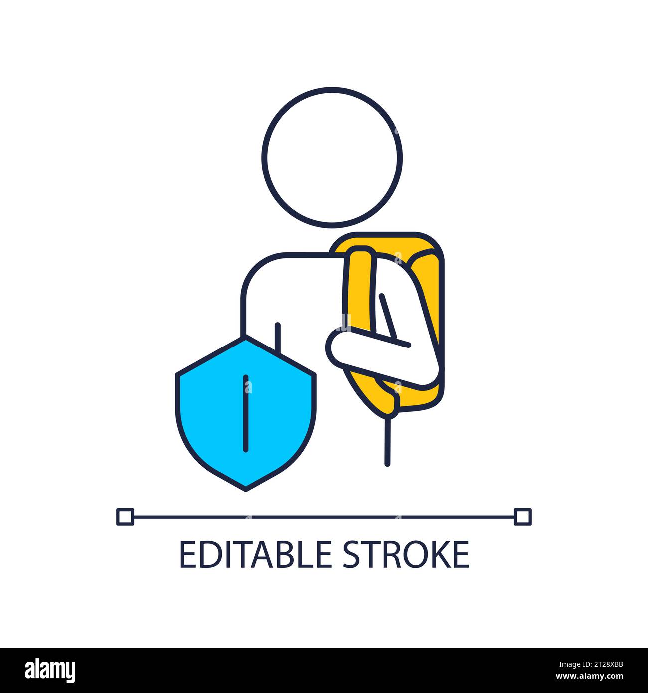 2D simple thin line empower child icon Stock Vector Image & Art - Alamy