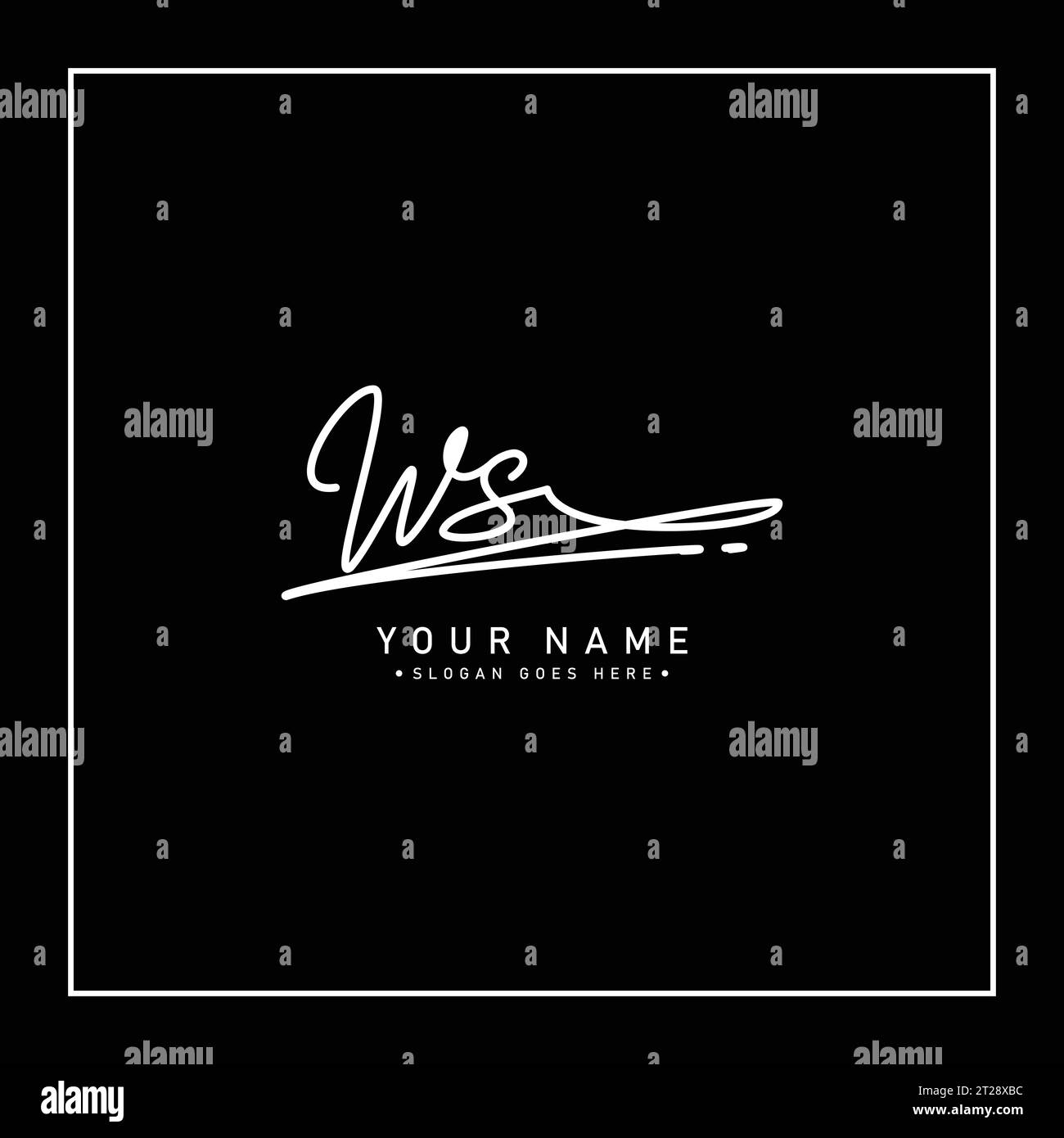 WS Initial Logo in Signature Style for Photography and Fashion Business ...