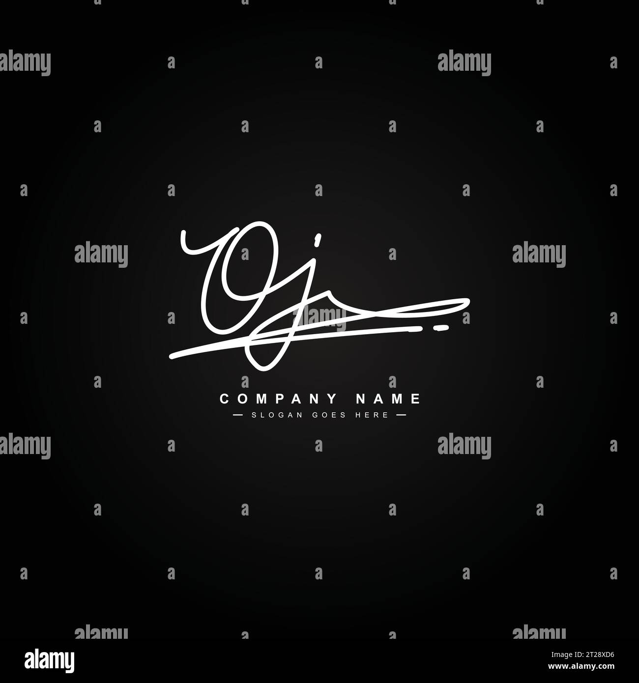 OJ Initial Logo in Signature Style for Photography and Fashion Business ...