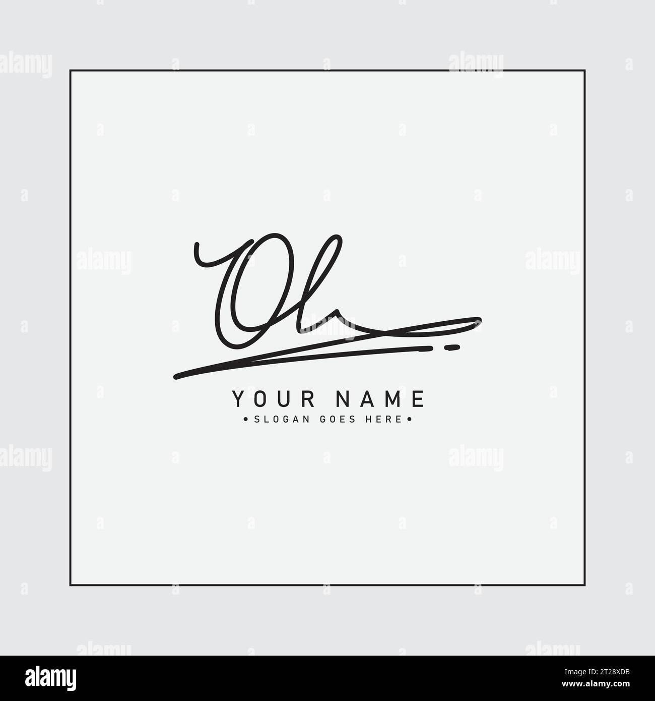Handwritten Signature logo for Initial Letter OL - Vector Logo Template ...