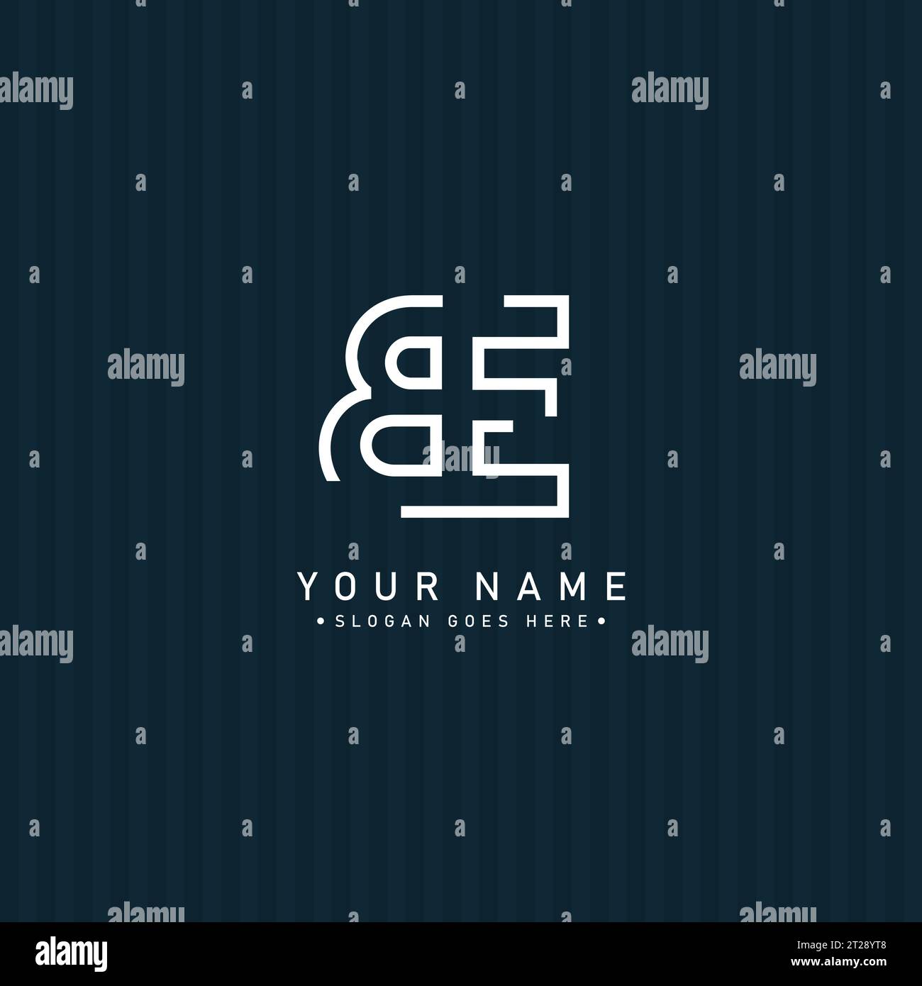 Abstract Letter BE Logo - Initial Monogram Template for Alphabet B and ...